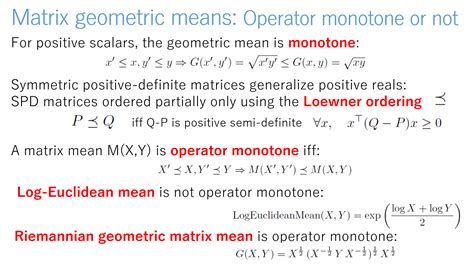 Matrix Geometric Means