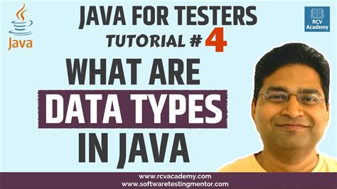 Java For Testers 4 What Are Data Types In Java Youtube