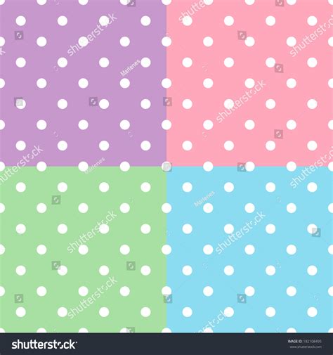 Pastel Polka Dot Seamless Patterns Stock Vector 182108495 Shutterstock