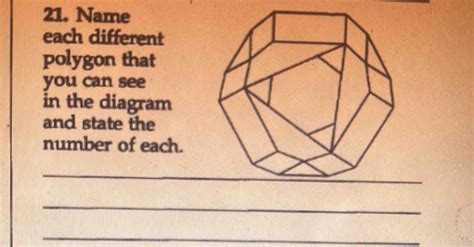 Solved Name Each Different Polygon That You Can See In The Diagram And State The Number Of [math]