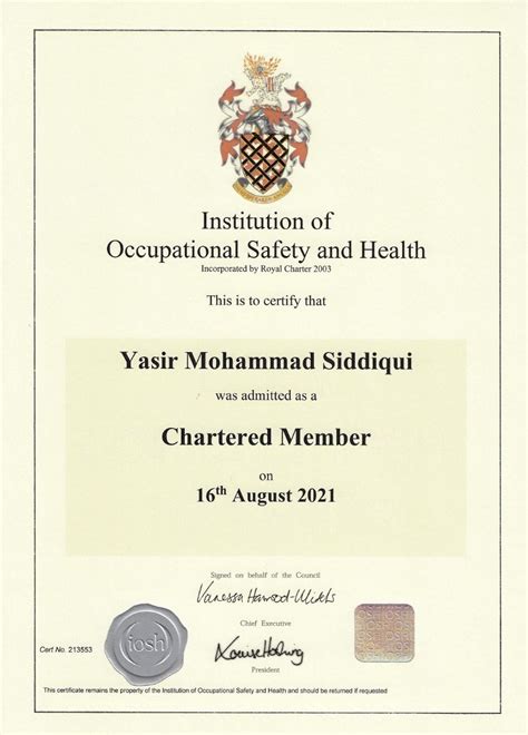 Iosh Ioshuae Cmiosh Hseprofessionals Yasir Mohamamd Siddiqui Csp Cfps Cmiosh 20 Comments