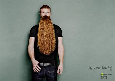 Long Hair That Looks Like A Beard Clever Ads By Garnier Fructis