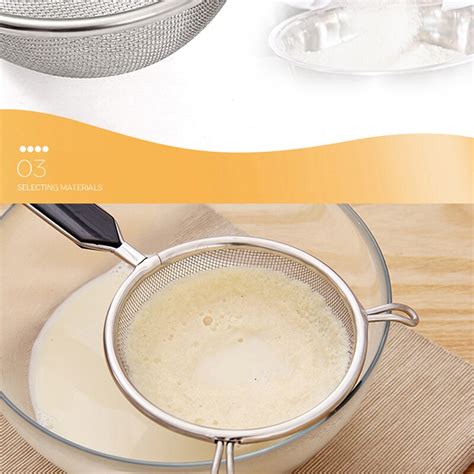 3pcs Set Fine Mesh Stainless Steel Strainer Sieve Grandado