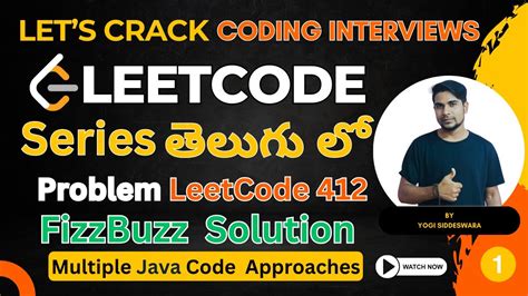 Leetcode 412 Fizzbuzz Facebook Interview Question Telugu