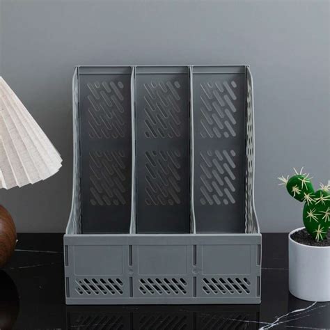 Thick File Storage Box Vertical File Holder Stand Shelf Simple Book Stand Desk Organizer A4