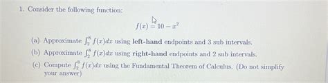 solved consider the following function f x 10 x2 a