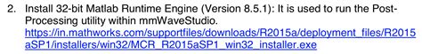 Iwr1443boost Matlab Sensors Forum Sensors Ti E2e Support Forums
