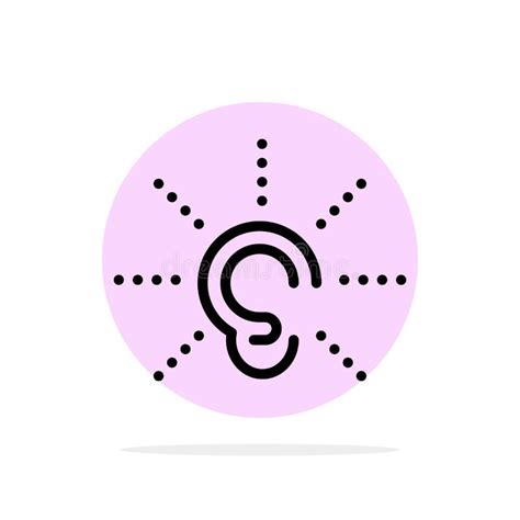 Awareness Ear Hear Hearing Listen Abstract Circle Background Flat