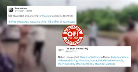 No The Viral Video Of The Naked Men Protest Is Not From Manipur But From Raipur Chhattisgarh