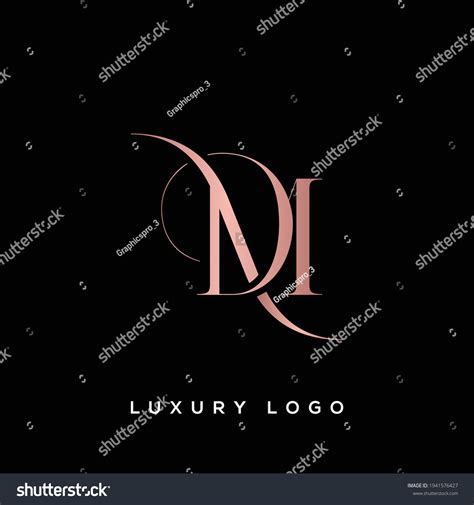 Letter Dm Md Logo Design Gold Vetor Stock Livre De Direitos 1941576427 Shutterstock Artofit