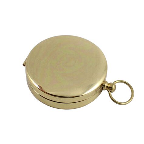 Camping Hiking Pocket Brass Golden Compass Portable Navigation Portable