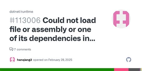 Could Not Load File Or Assembly Or One Of Its Dependencies In