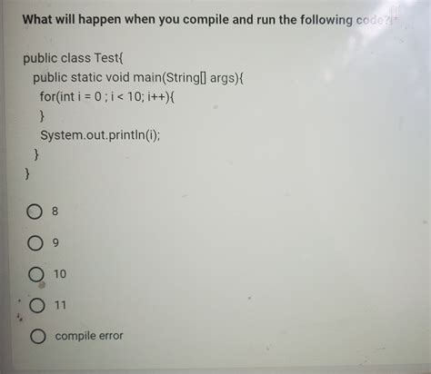 solved what will happen when you compile and run the