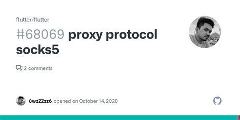 Proxy Protocol Socks5 · Issue 68069 · Flutterflutter · Github