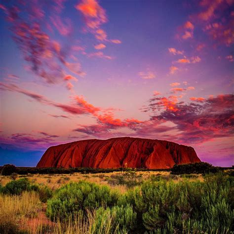 Uluru Sunset Viewing Area In Kata Tjuta National Park Uluru Sunset Images Sunset Over Uluru