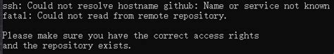 Git Solves The Problem Of Ssh Could Not Resolve Hostname Github Name Or Service Not Known