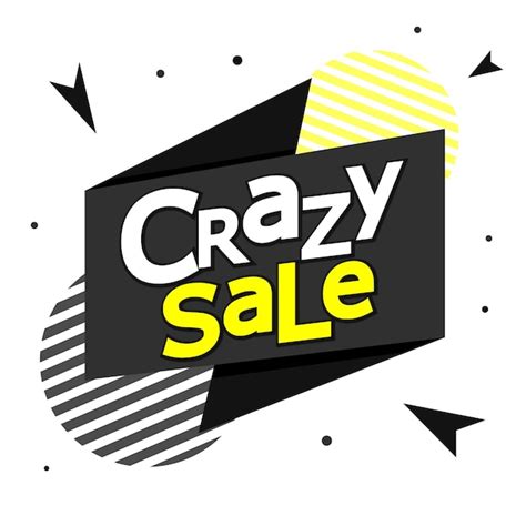 Premium Vector Crazy Sale Poster Design Template