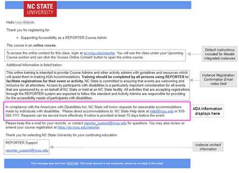Introducing ADA Statement Setting Explanation Of Changes Being Implemented REPORTER Support