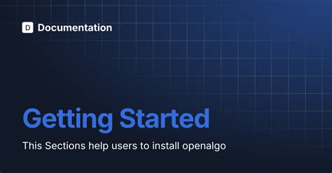 Getting Started Documentation