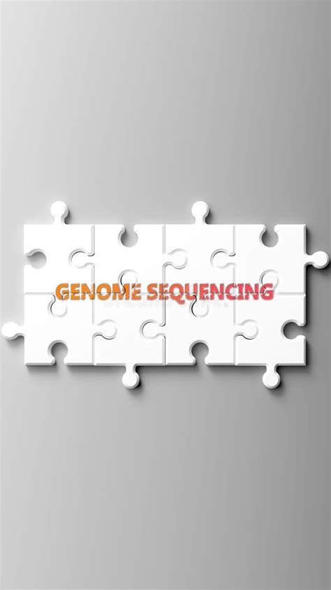 Genome Sequencing Complex Like A Puzzle Pictured As Word Genome