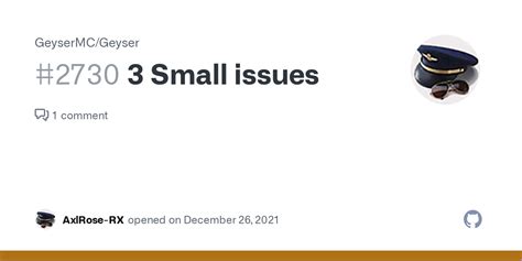 3 small issues · issue 2730 · geysermc geyser · github
