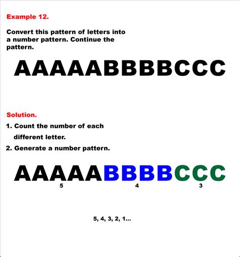 math example number patterns modeling number patterns example 12