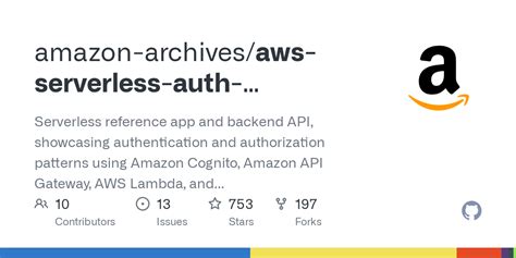 Github Amazon Archivesaws Serverless Auth Reference App Serverless Reference App And Backend