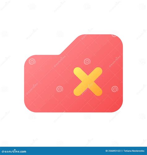 Delete From Folder Pixel Perfect Flat Gradient Color Ui Icon Stock Vector Illustration Of