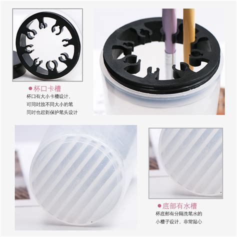 专业美甲工具洗笔筒笔架清洁水晶笔雕花笔光疗笔彩绘笔指甲用品 虎窝淘