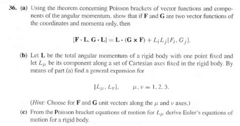 solved a using the theorem concerning poisson brackets of