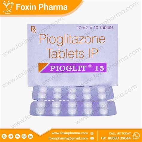 Pioglit Pioglitazone Tablets 15 Mg At ₹ 9100stripe In Nagpur Id