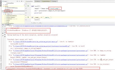 Pytesseract Pytesseract Tesseractnotfounderror Tesseract Is Not Installed Or Its Not In Yo