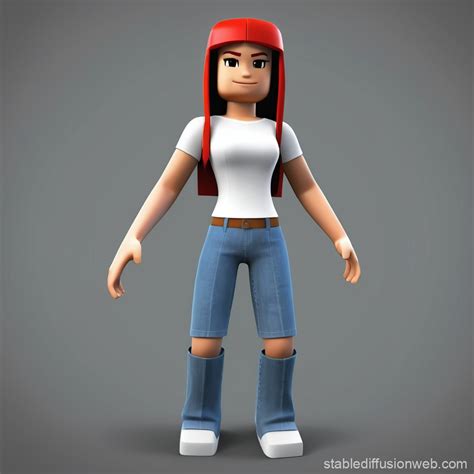 Roblox Female Model In T Pose Stable Diffusion Online