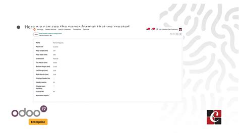 paper format in odoo 17 odoo 17 slides pptx