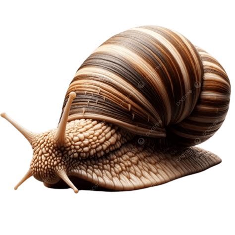 Achatina Fulica Giant African Land Snail Isolated On Solid White