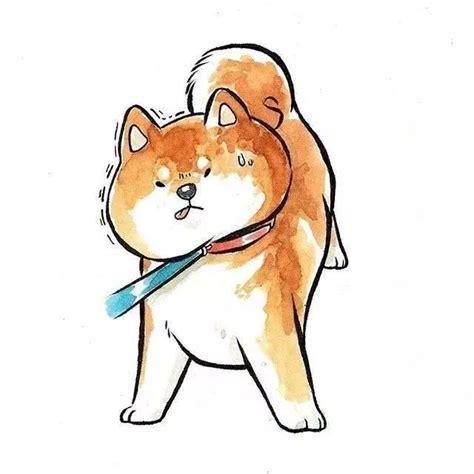 特别萌的柴犬卡通图片 卡通柴犬萌图 柴犬超萌图片 第2页 大山谷图库