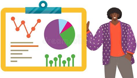 Man Analyses Digital Report With Data Statistical Indicators And