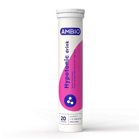 Ambio Hypotonic Drink 20 Effervescent Tablets Restores Electrolyte Balance 1666 Picclick Ca