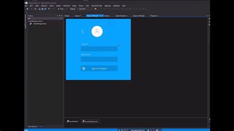 c modern flat design skype login with bunifu ui 現代設計用戶界面