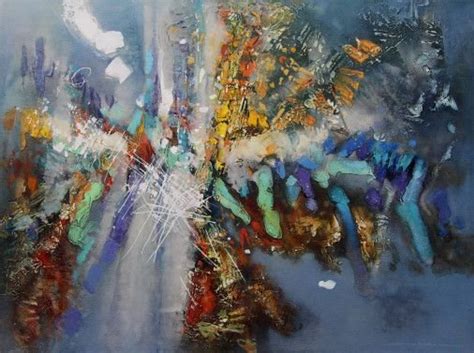 Купити картину «Вересень абстракція олійними фарбами на полотні в стилі абстрактний