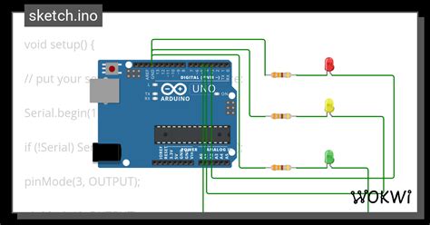 Lampu Merah Raja Wokwi Esp32 Stm32 Arduino Simulator