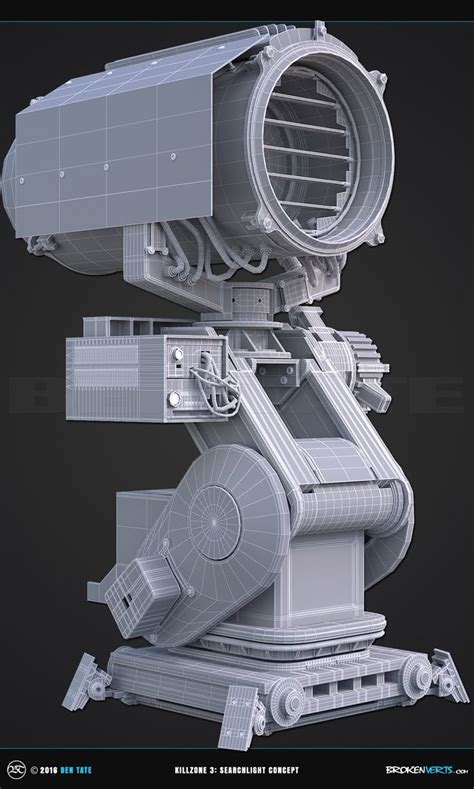 Artstation Killzone 3 Searchlight Concept Ben Tate Maya Modeling