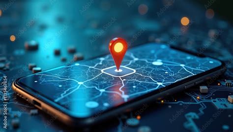 Modern Mobile Device Displays Detailed Urban Map Highlighted