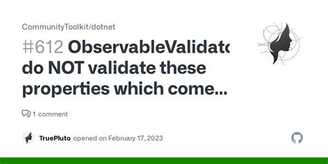 Observablevalidator Do Not Validate These Properties Which Come From