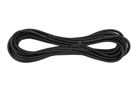 Black Coaxial Cable Isolated On White Background Stock Image Image Of Television Twisted