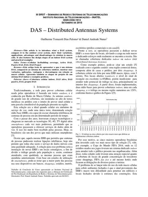 Das Distributed Antennas Systems Pdf Rede De Computadores Celulares