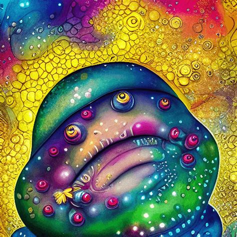 Superbe Motif Fantaisiste De Blob Fish · Creative Fabrica