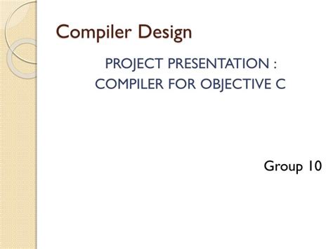 PPT Compiler Design PowerPoint Presentation Free Download ID 281178