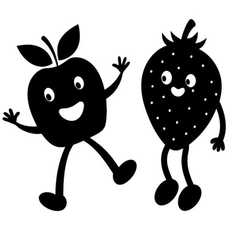 Premium Vector Two Cartoon Characters Are Next To Each Other And One Has A Black Face