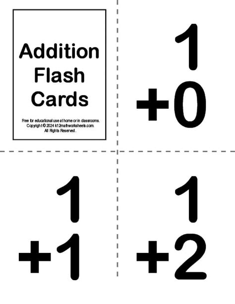 Addition Subtraction Flash Cards Printable Free Free Printables